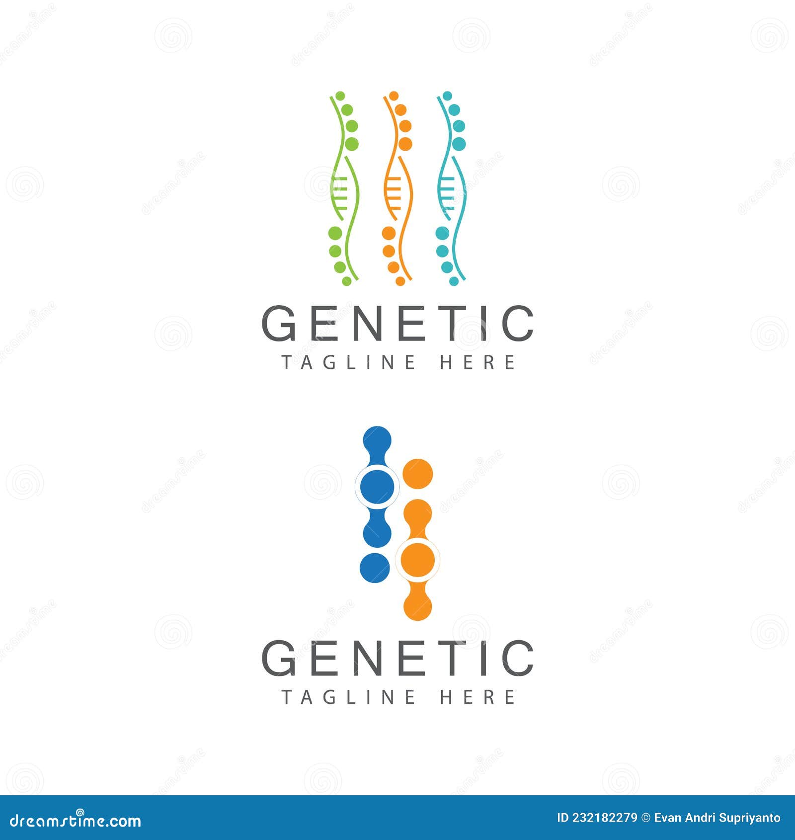 DNA Gene Logo Template Vector Symbol Illustration Stock Vector ...