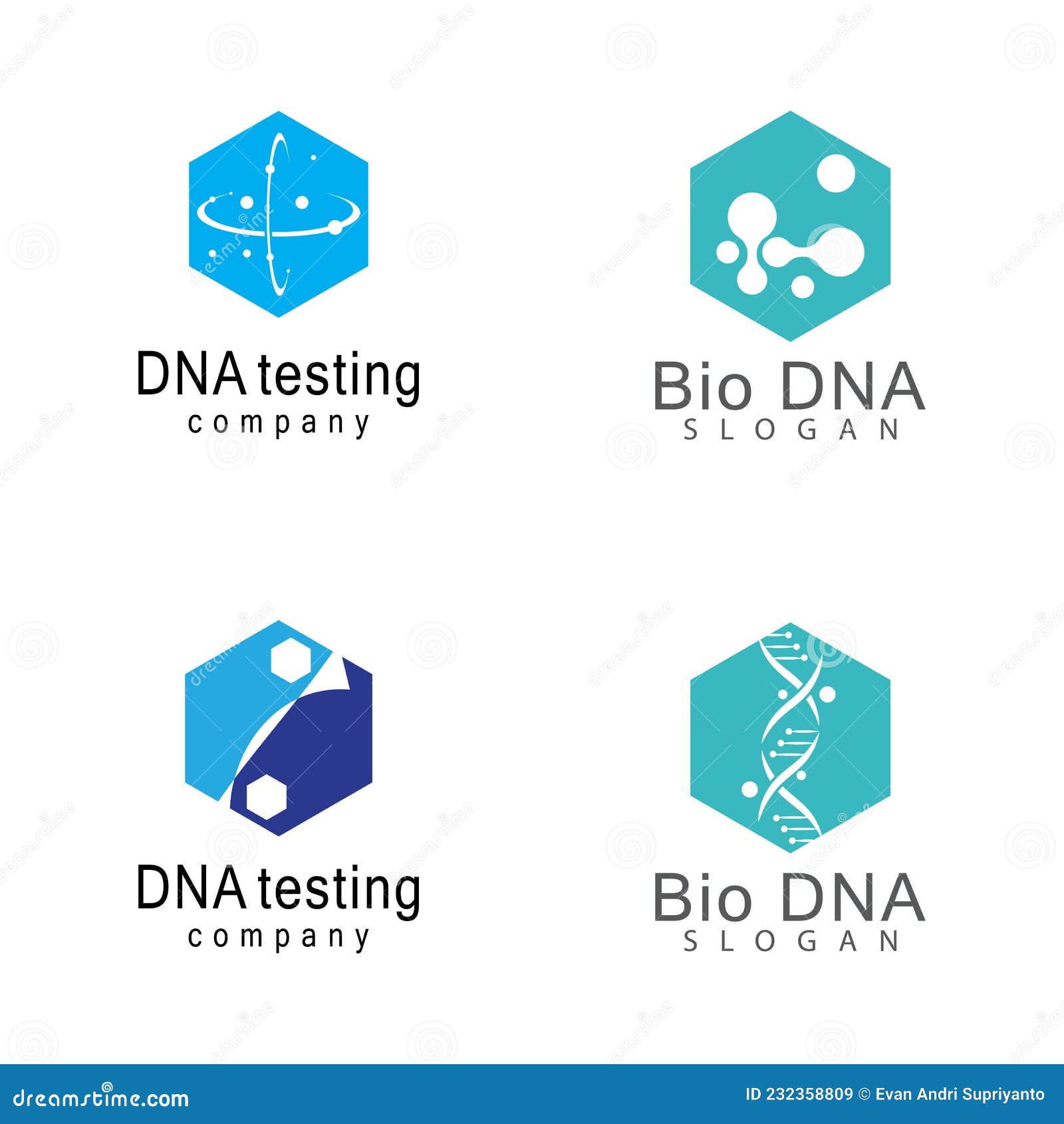 DNA Gene Logo Template Vector Symbol Illustration Stock Vector ...