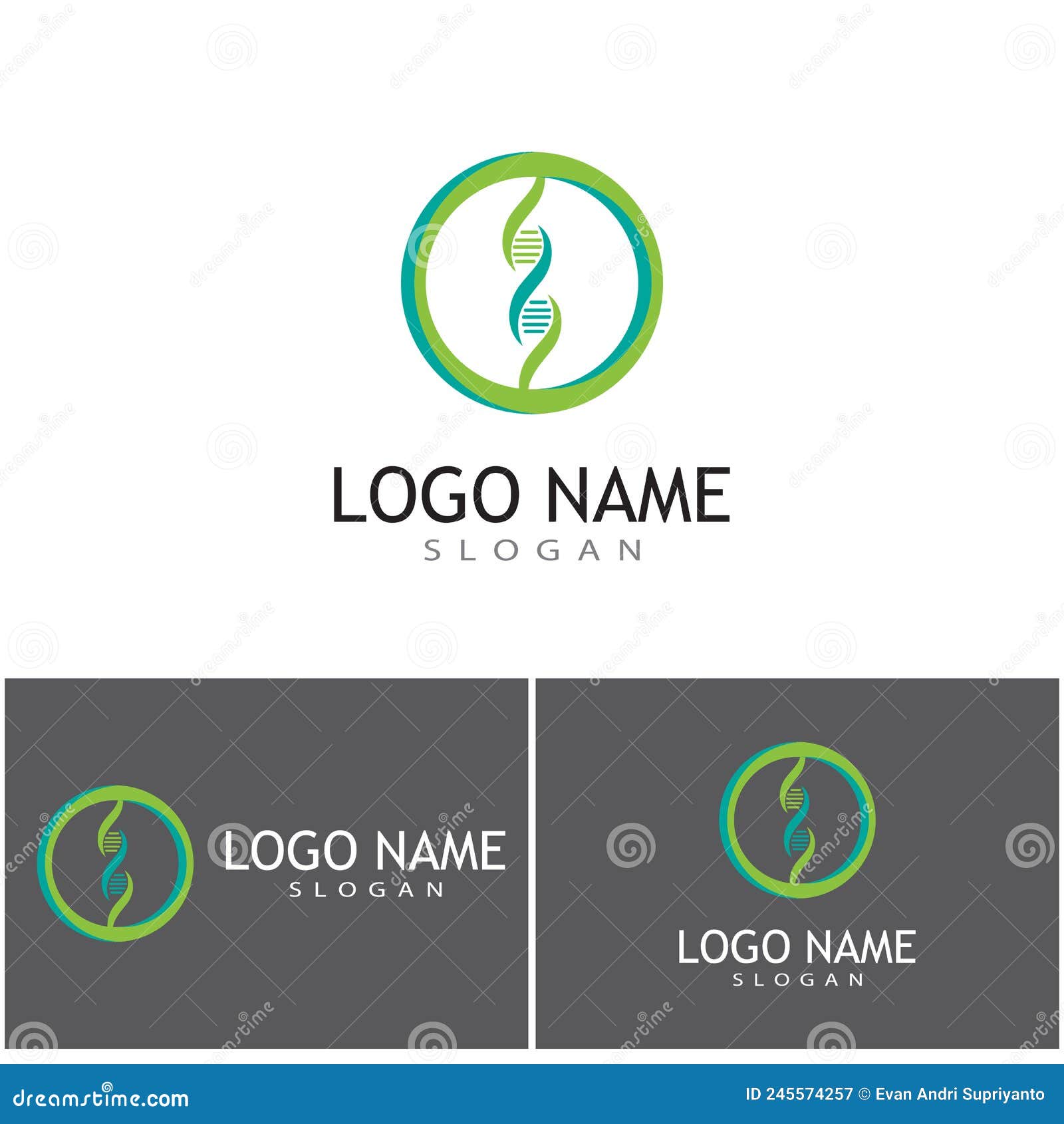 DNA Gene Logo Template Vector Symbol Illustration Stock Vector ...