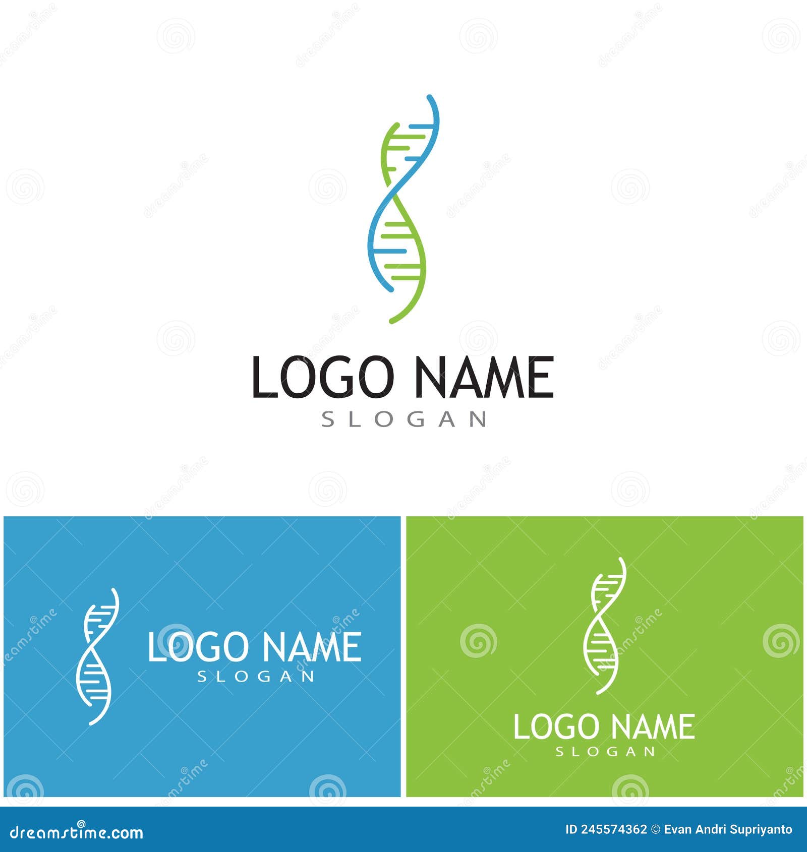 DNA Gene Logo Template Vector Symbol Illustration Stock Vector ...
