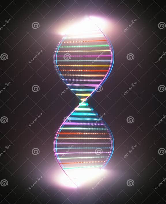 DNA Genetic Code Colorful stock illustration. Illustration of biology ...