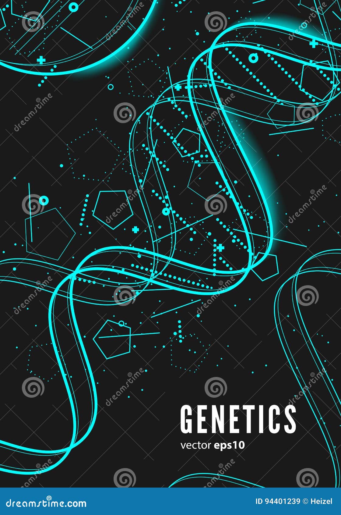 DNA, Genetic Conceptual Background Stock Vector - Illustration of ...