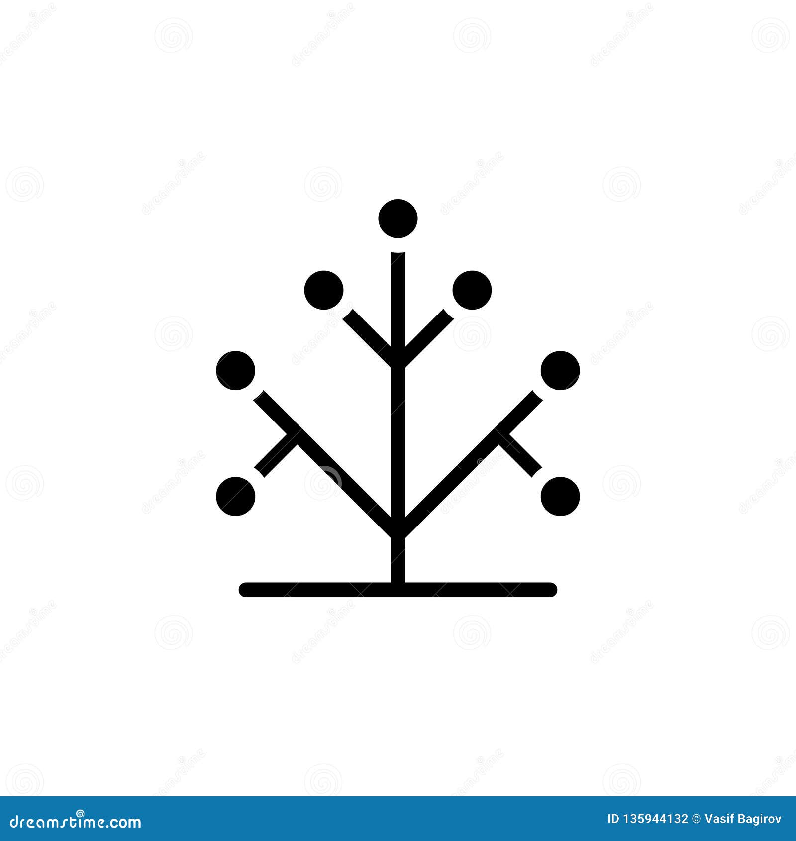 DNA, Genetic Icon - Tree with Green Leaves Stock Illustration ...