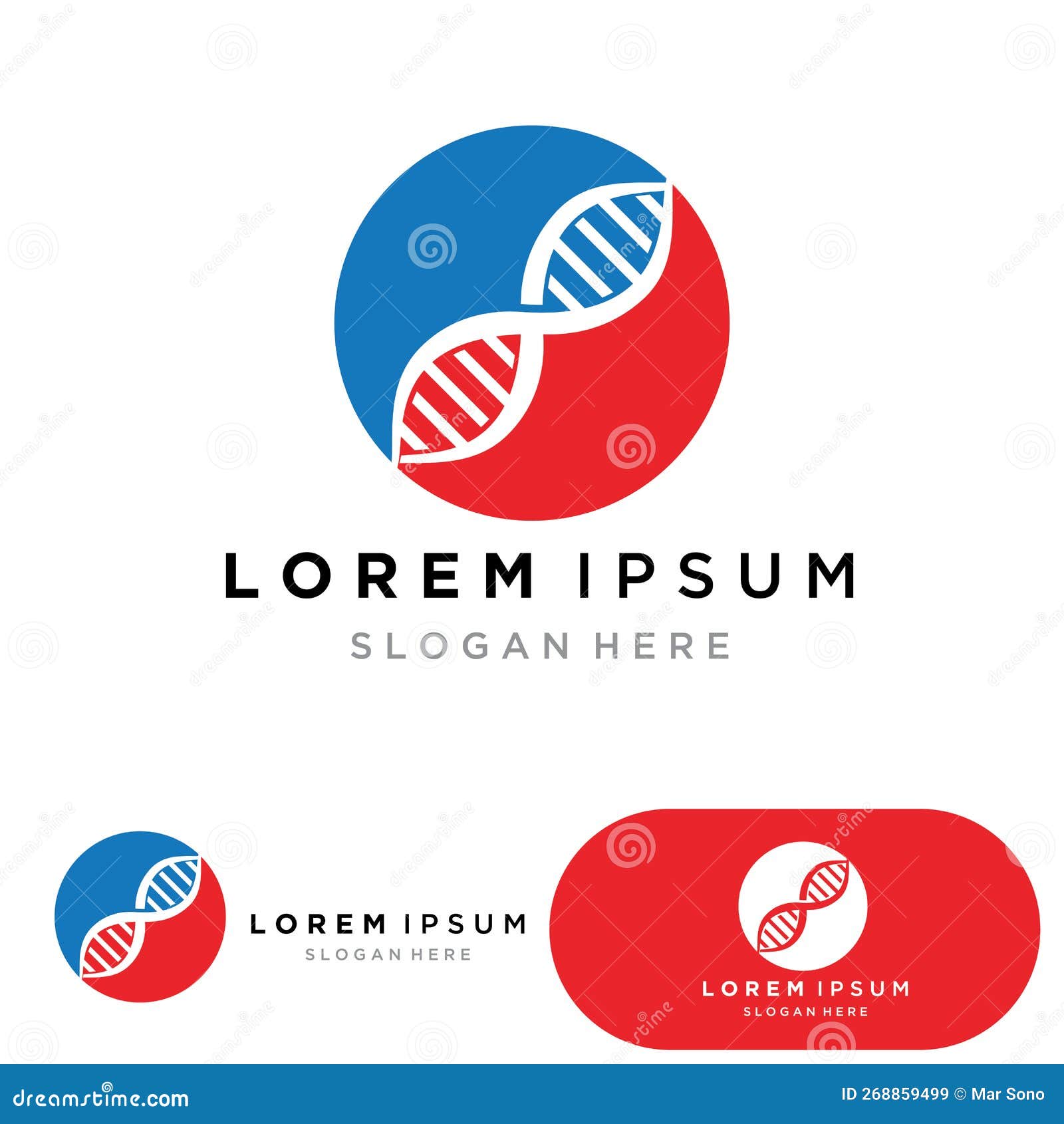 DNA Genetic Logo Icon Design Template Vector Stock Vector ...