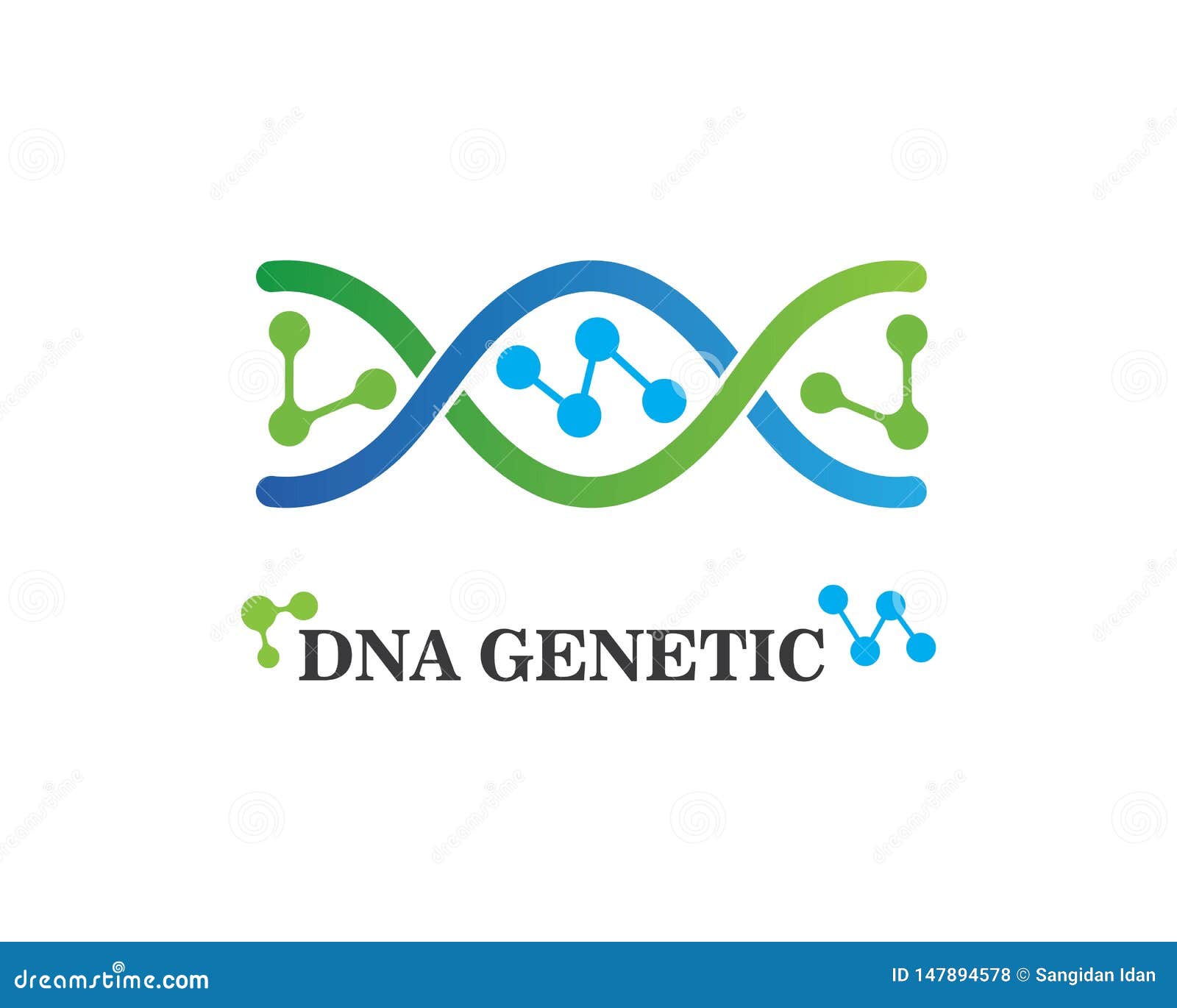 Dna Genetic Logo Icon Illustration Stock Vector - Illustration of ...