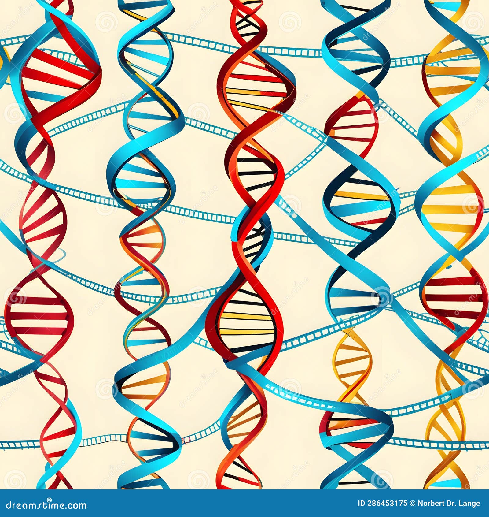 DNA of the Genetic Material, AI-Images Stock Illustration ...