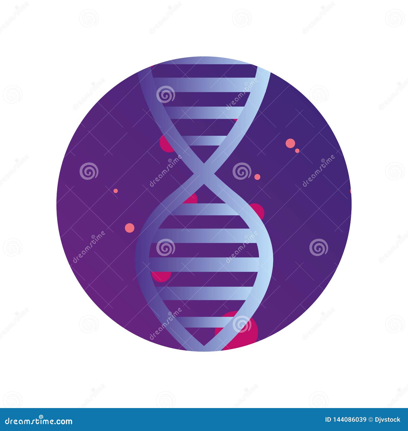 Dna Genetic Material Science Sticker Stock Illustration - Illustration ...