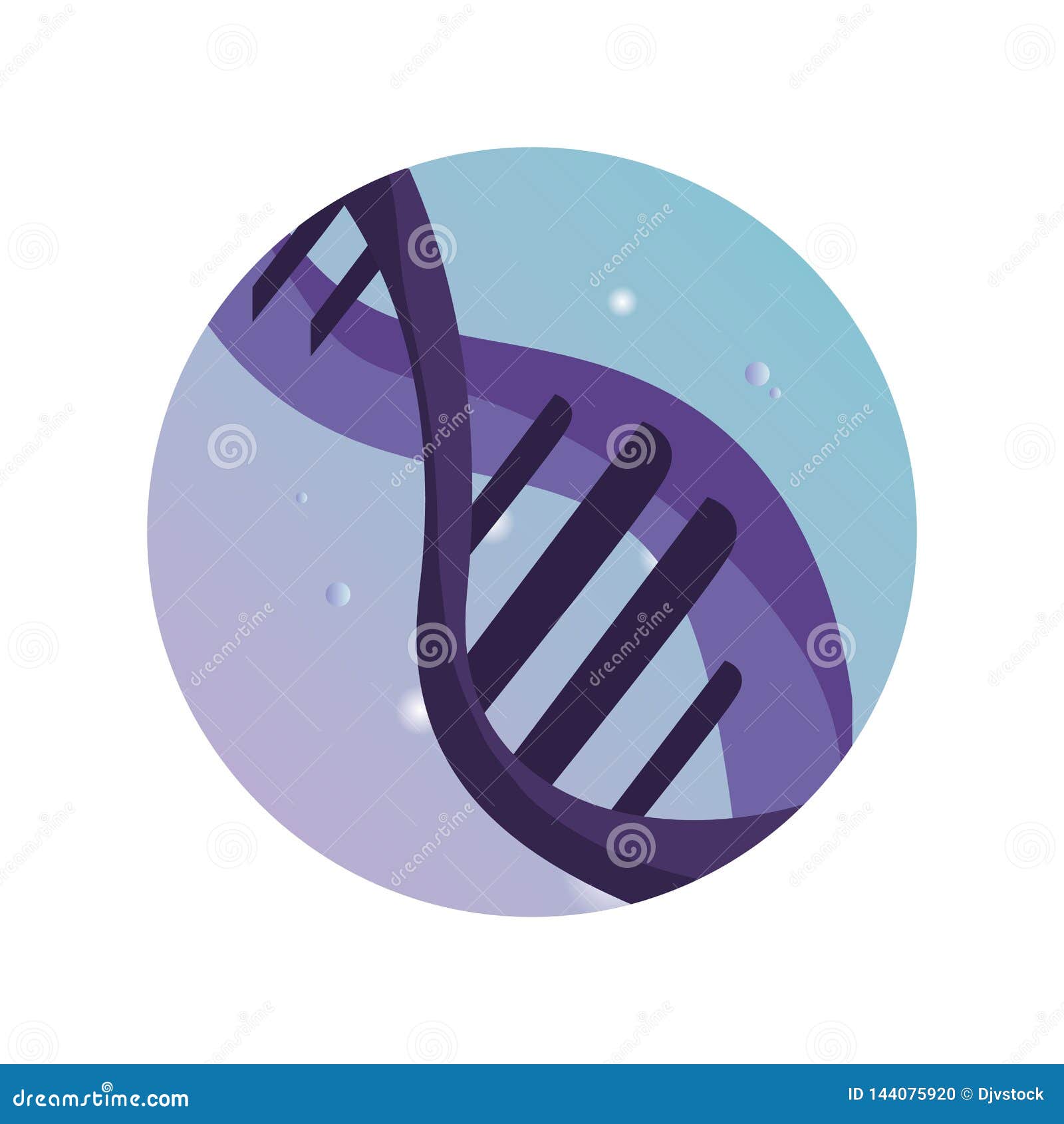 Dna Genetic Material Science Sticker Stock Illustration - Illustration ...