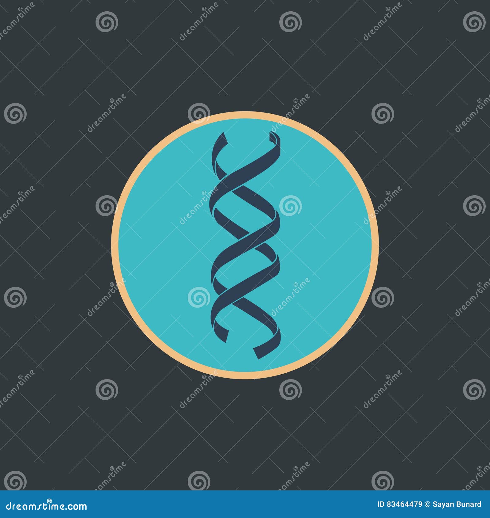 DNA, Genetic Sign Icon Vector Stock Vector - Illustration of human ...