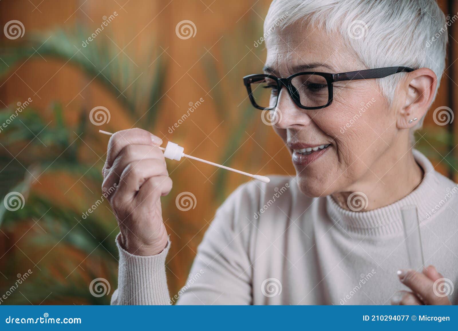 DNA Genetic Testing, Using Saliva Sample Stock Image - Image of self ...