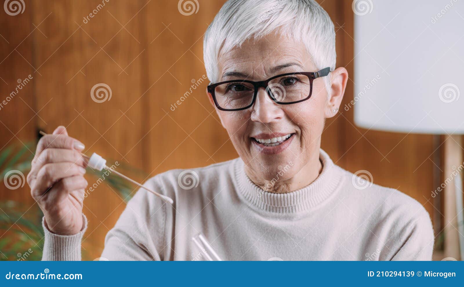 DNA Genetic Testing, Using Saliva Sample Stock Image - Image of self ...