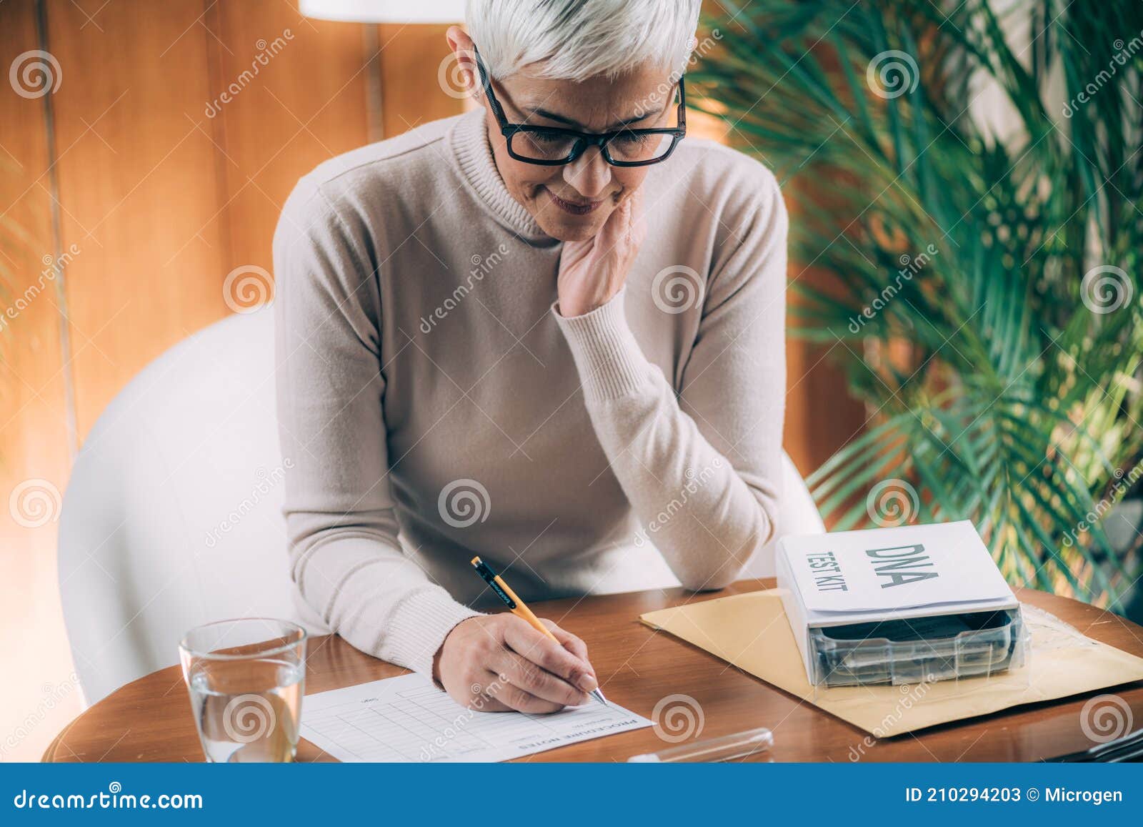 DNA Genetic Testing, Using Saliva Sample Stock Image - Image of health ...