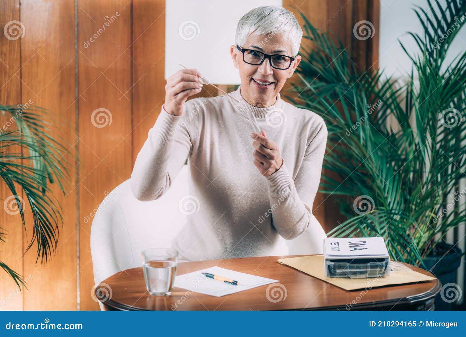 DNA Genetic Testing, Using Saliva Sample Stock Image - Image of health ...