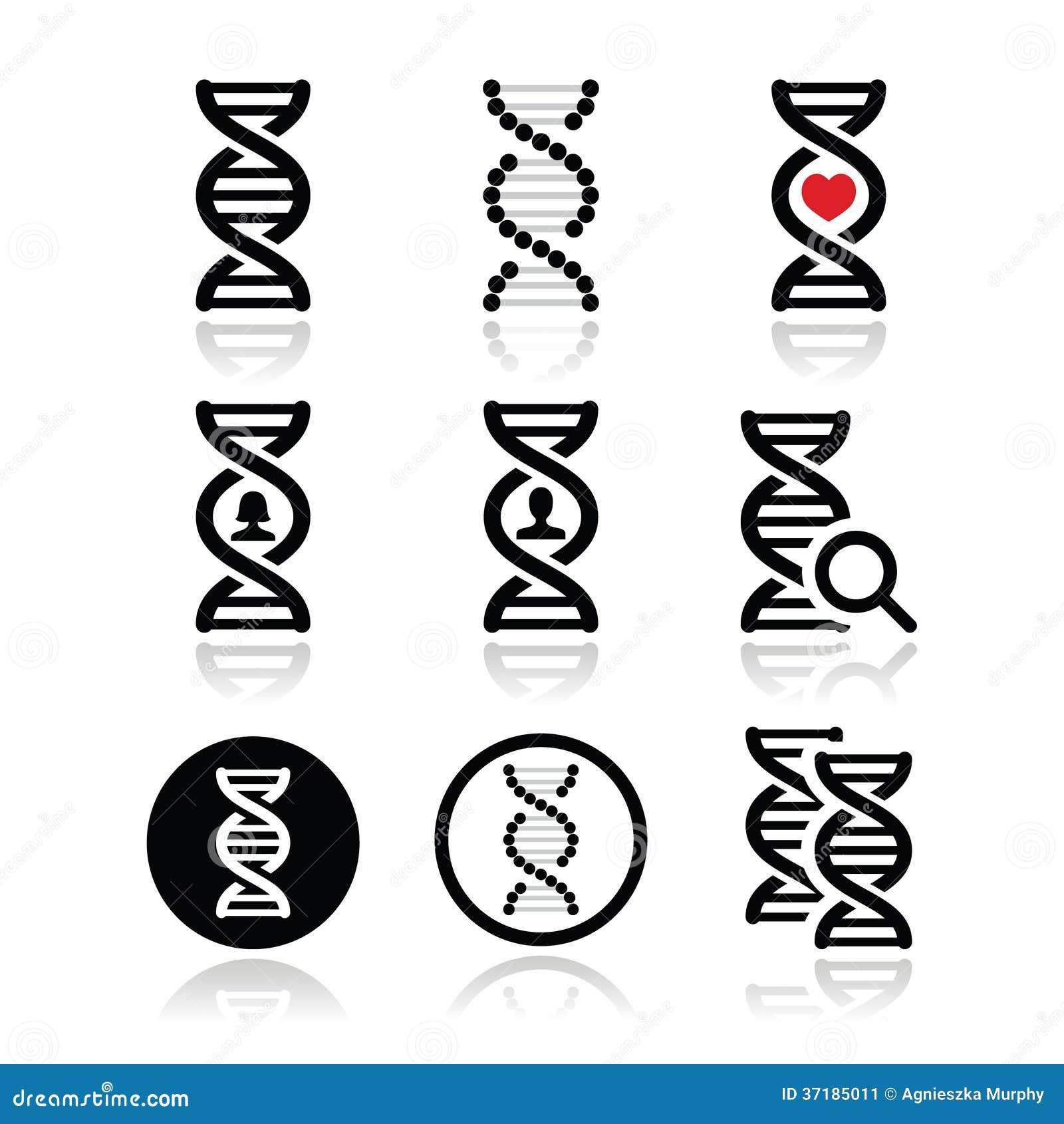 Genetics Icons, Dna Chain, Gene Editing, Line Vector Illustration ...