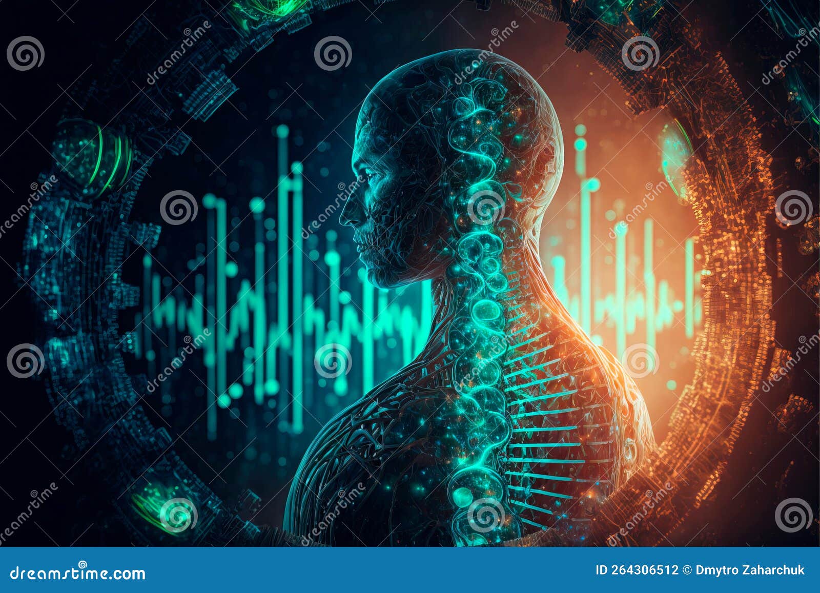 DNA and Genetics Research Concept. DNA Molecule Stock Illustration ...