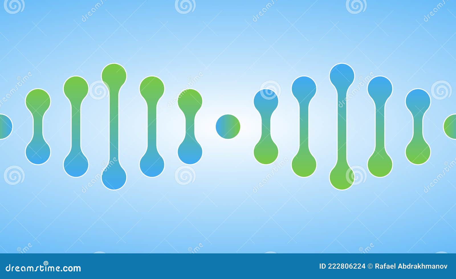 DNA Genetics Seamless Pattern on a Blue Background. Chromosomal Genetic ...