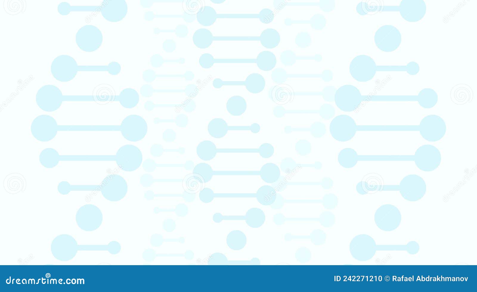 DNA Genetics Seamless Pattern. Blue Background. Chromosomal Genetic ...