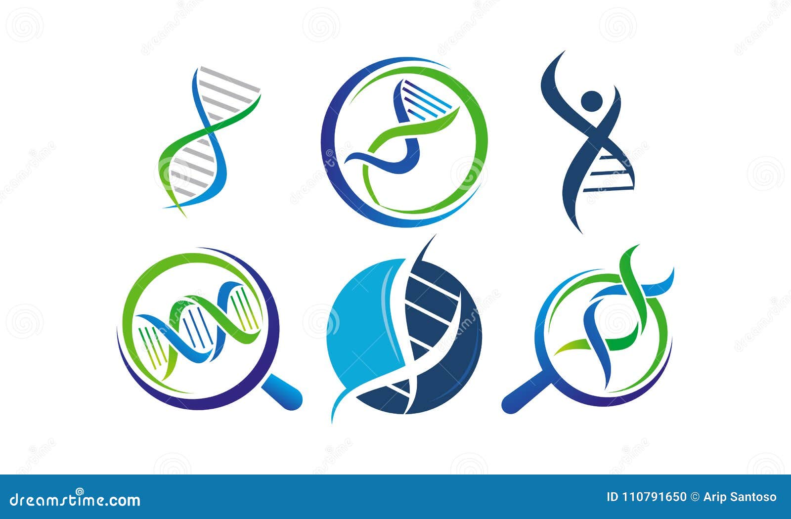 DNA Genetics Template Set stock vector. Illustration of locus - 110791650