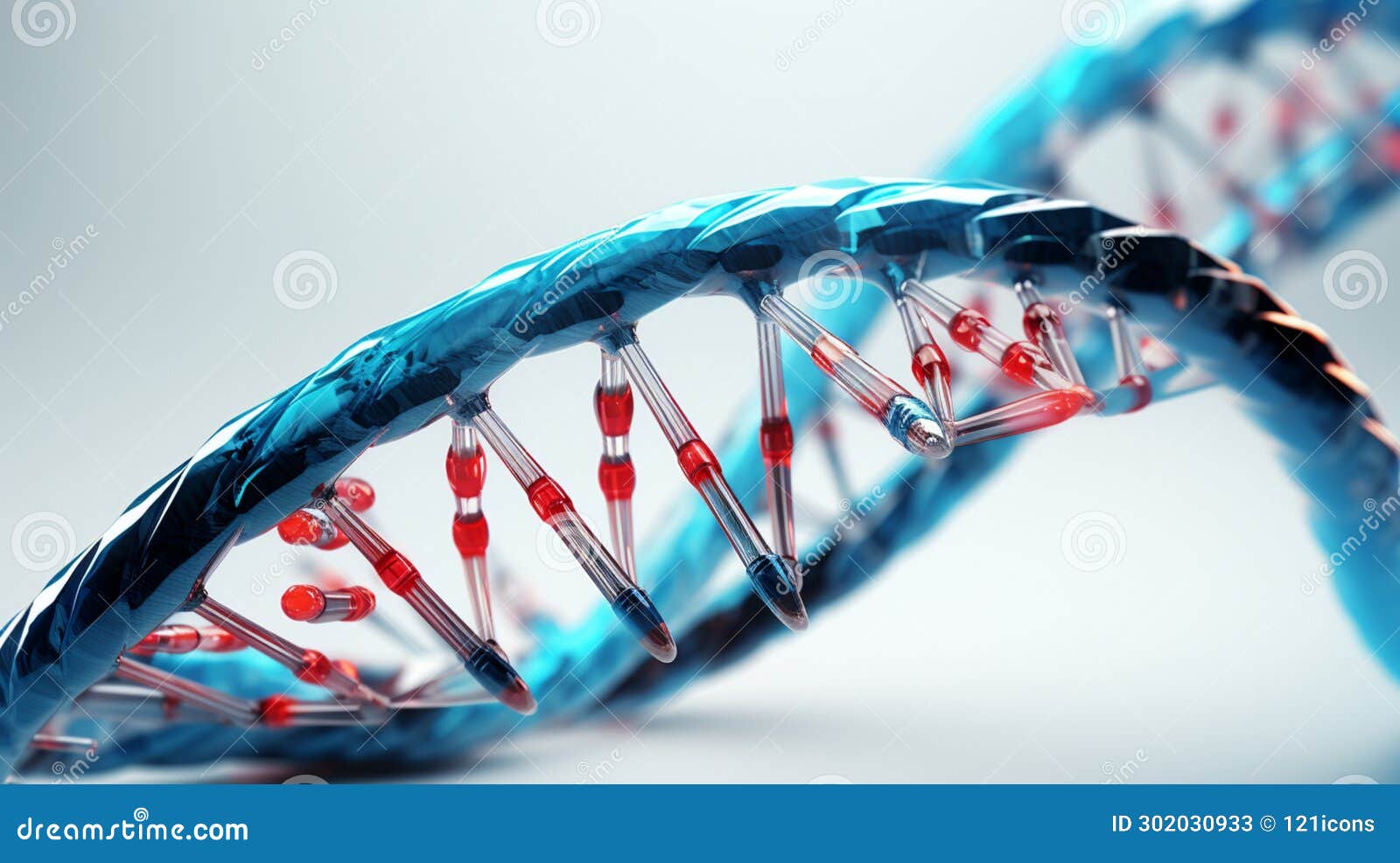 DNA Genome Structure Isolated on White Background Stock Illustration ...