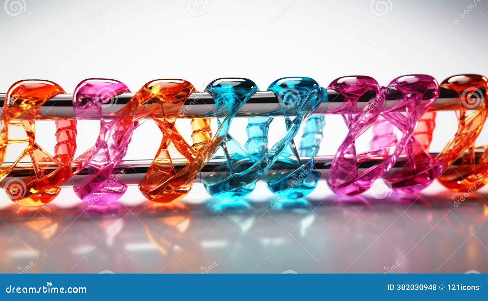 DNA Genome Structure Isolated on White Background Stock Illustration ...