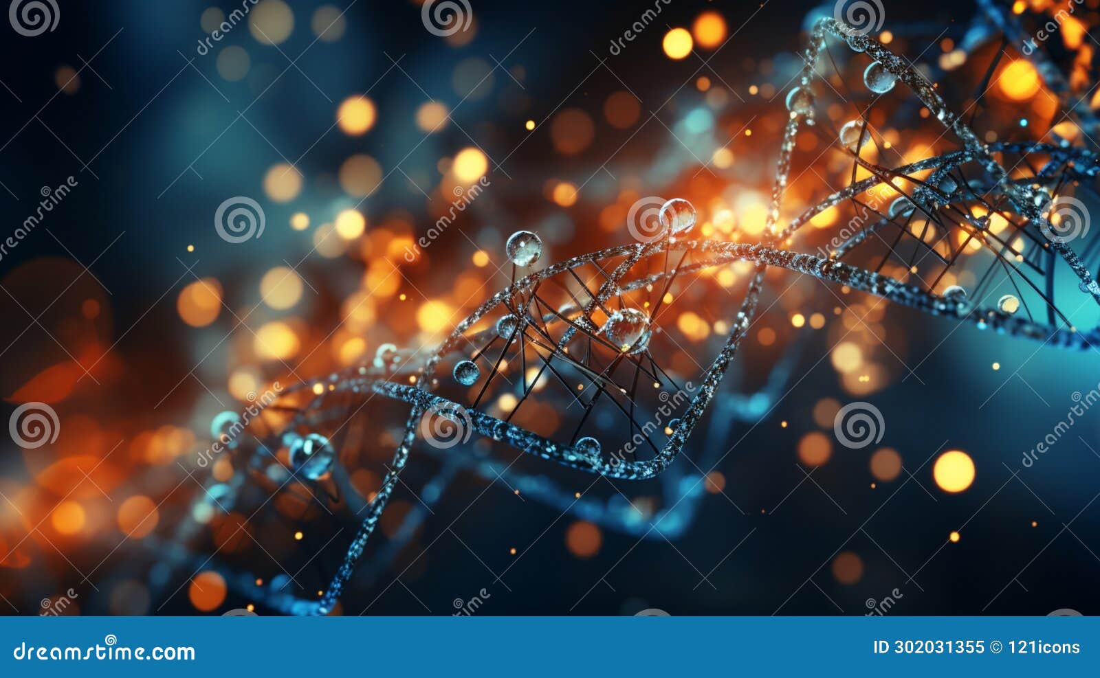 DNA Genome Structure Poster with Copy Space Stock Illustration ...