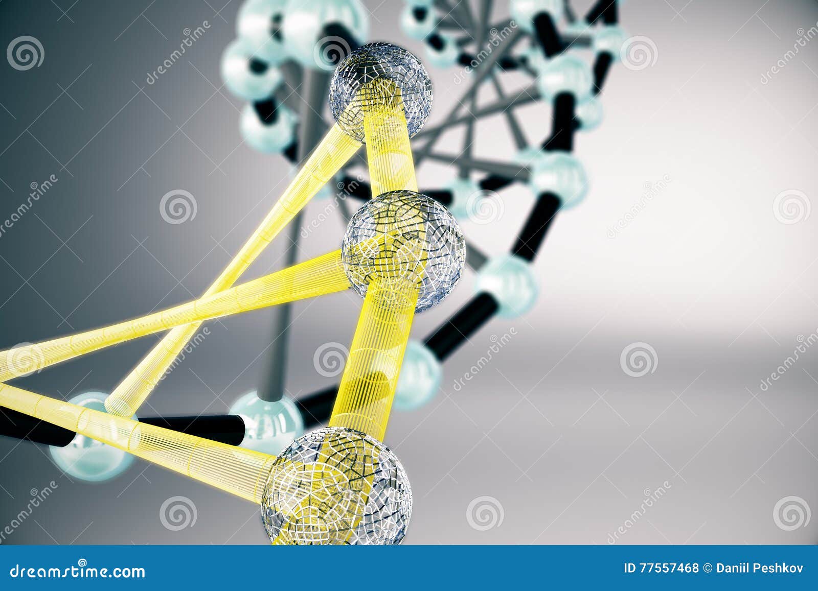 DNA on grey background stock illustration. Illustration of black - 77557468