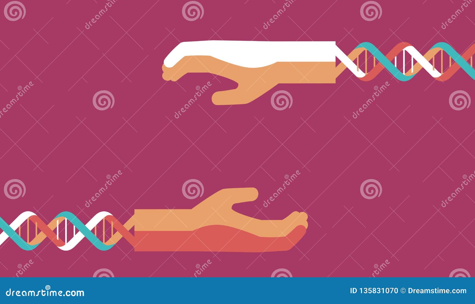 DNA Hand Shake stock illustration. Illustration of shake - 135831070