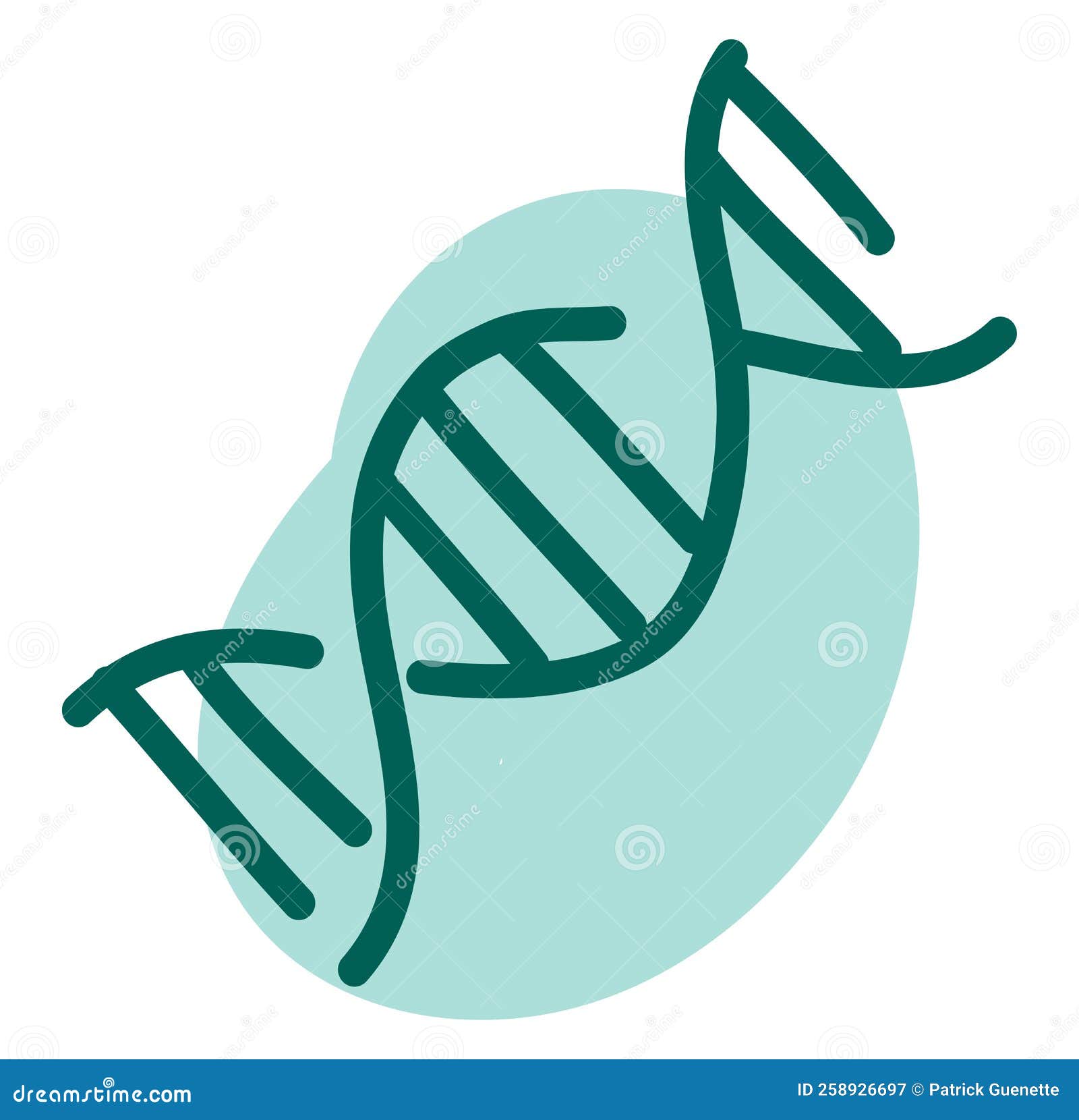 DNA health, icon stock vector. Illustration of tech - 258926697