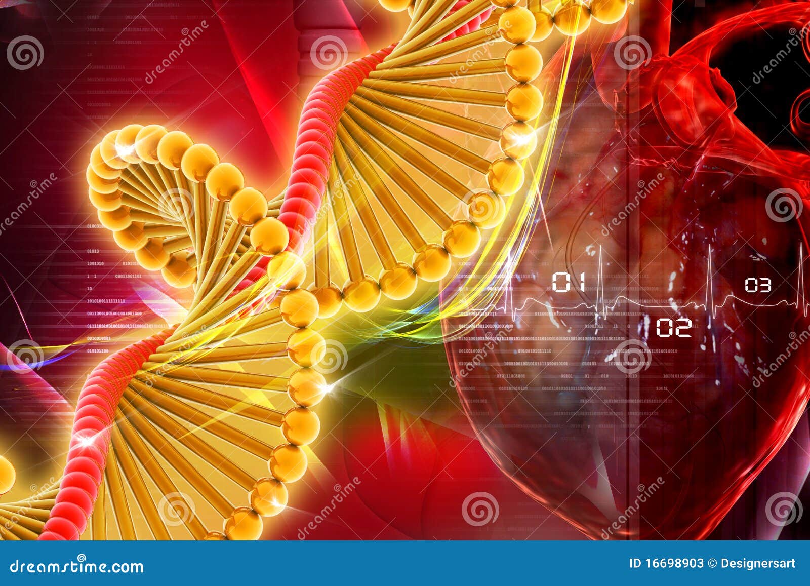 Dna with heart stock illustration. Illustration of cell - 16698903