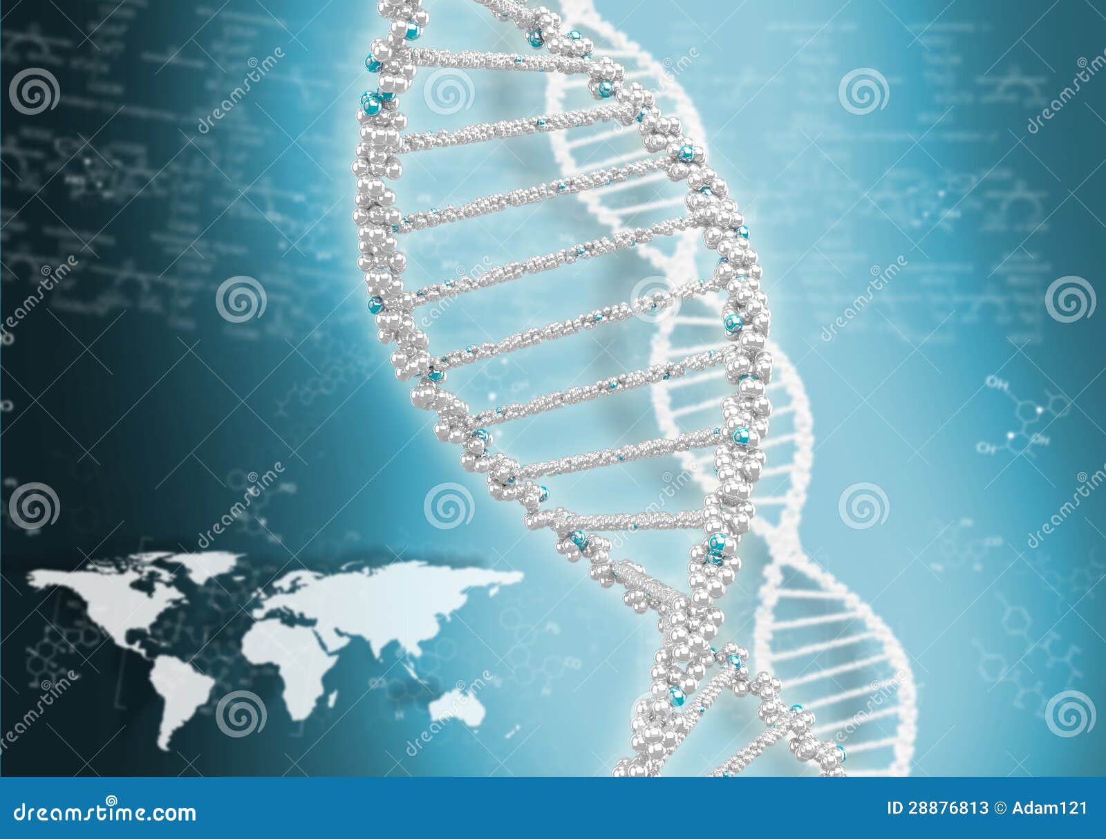 DNA Helix Against the Colored Background Stock Illustration ...