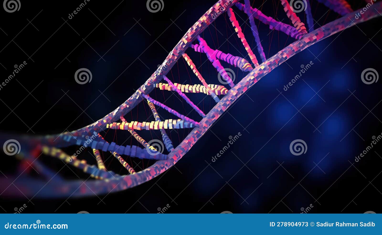 Dna Helix on Black. DNA Molecular Structure with Sequencing Data of ...