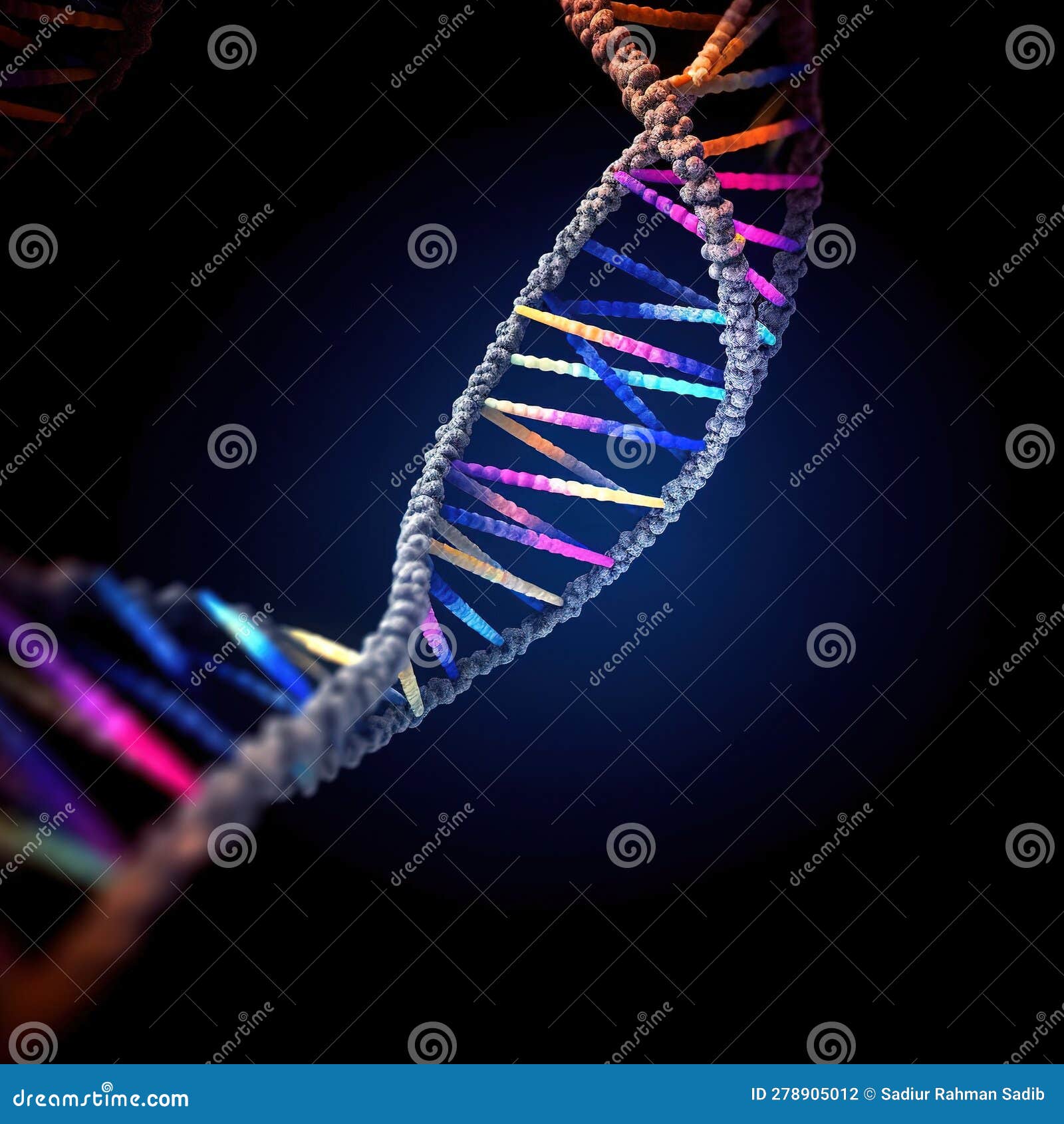 Dna Helix on Black. DNA Molecular Structure with Sequencing Data of ...