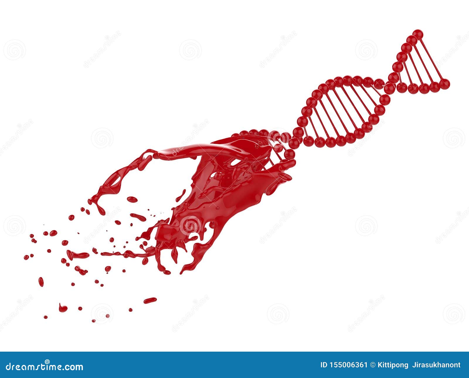 Dna Helix with Blood Splash Stock Illustration - Illustration of ...