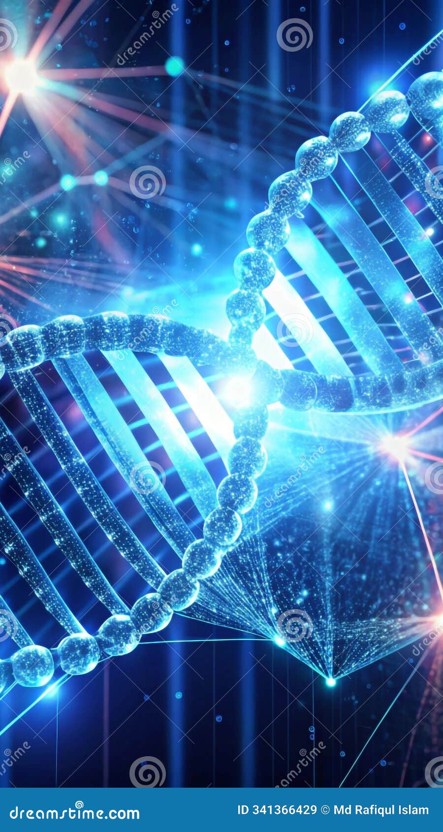 Dna Helix Code a Wallpaper with a Glowing. Generative AI Stock ...