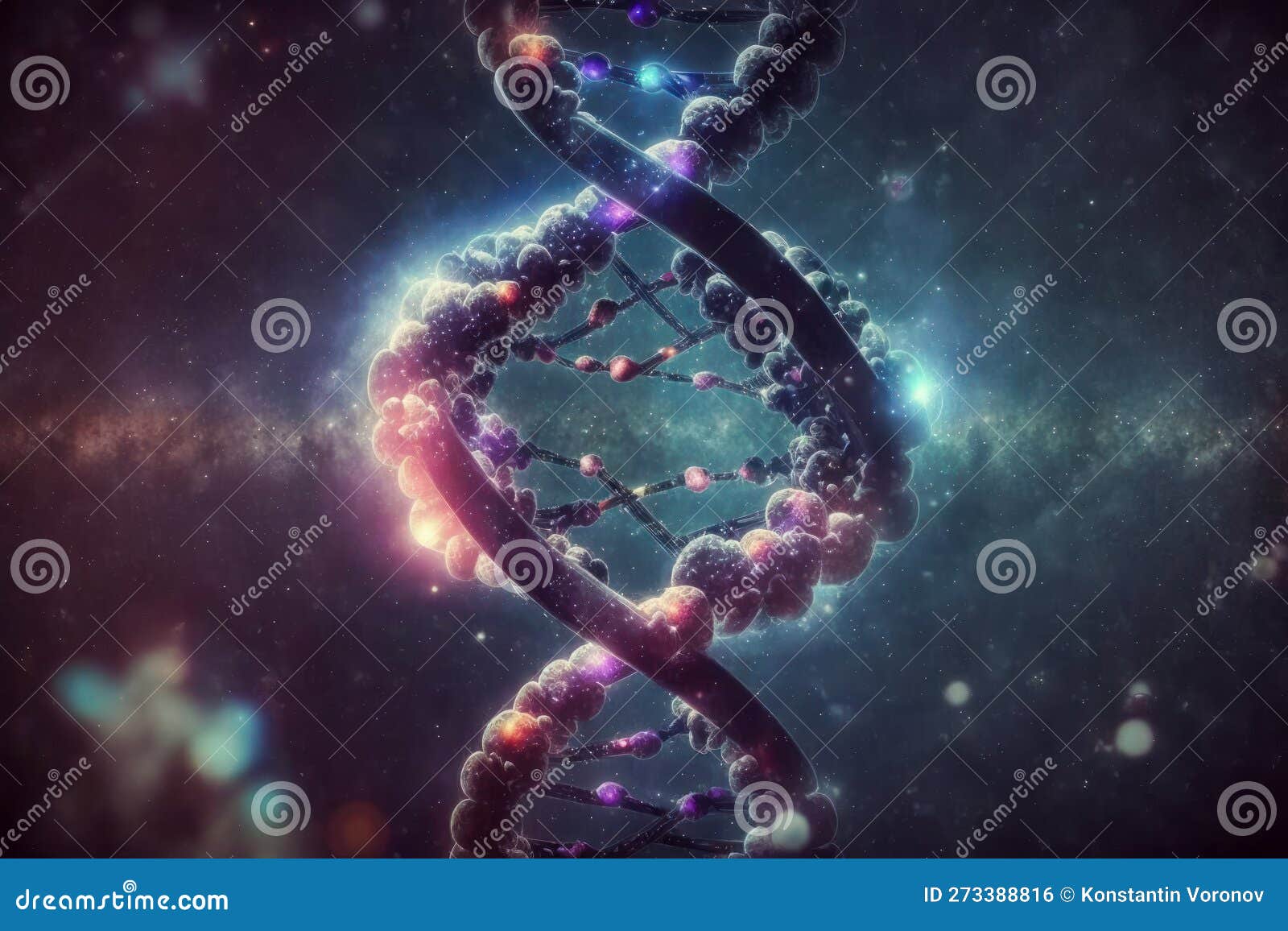 DNA Helix, Colorful Illustration Stock Illustration - Illustration of ...