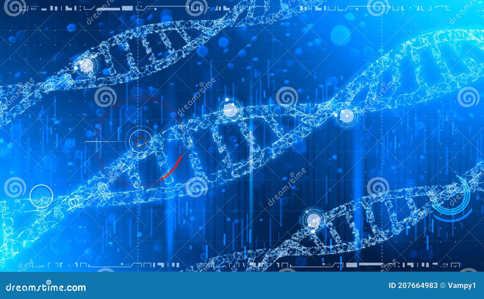 Dna Helix, Computer Analysis and Testing. Genetic Instructions Used for ...