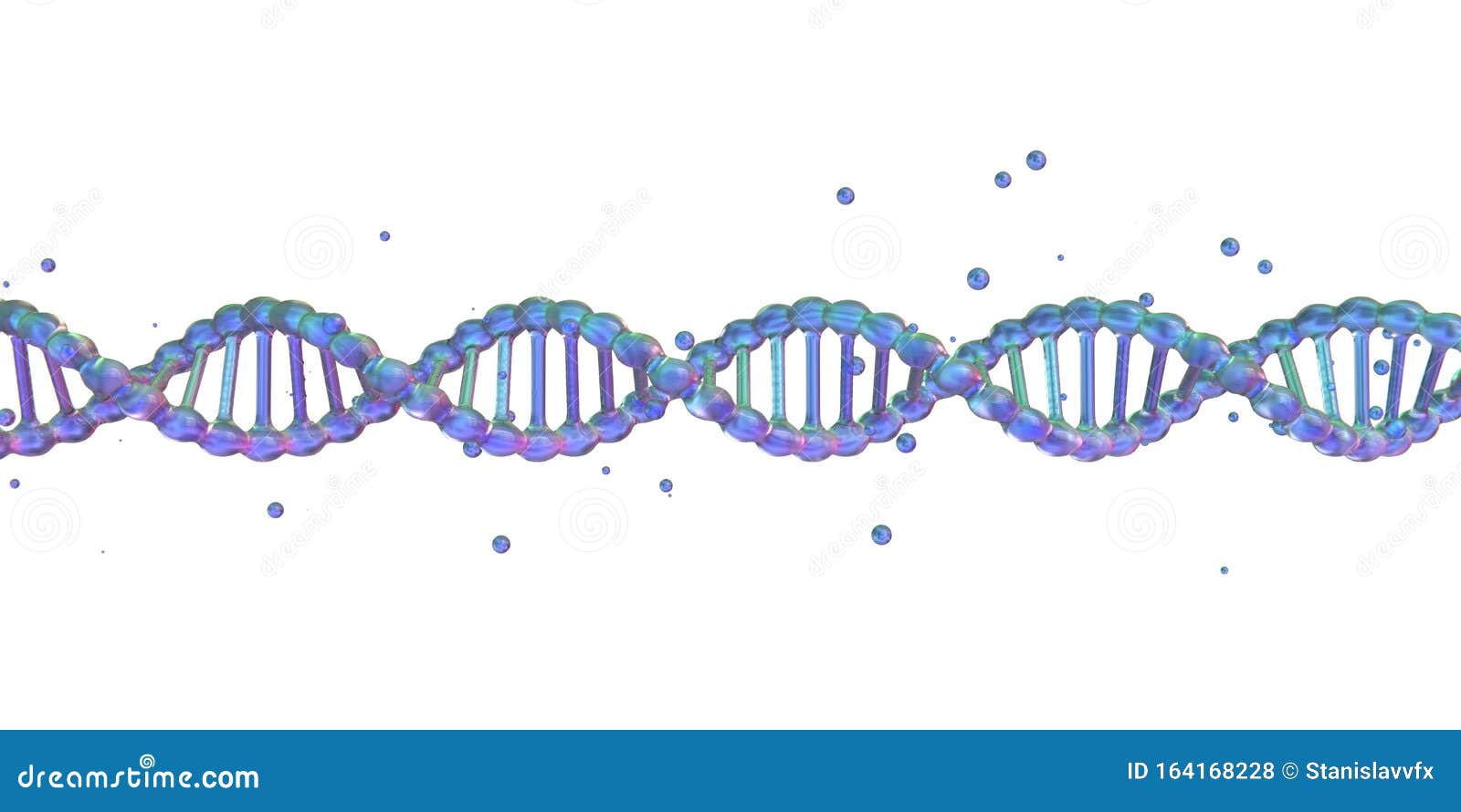 DNA Helix Concept. Colored Molecule Stock Illustration - Illustration ...