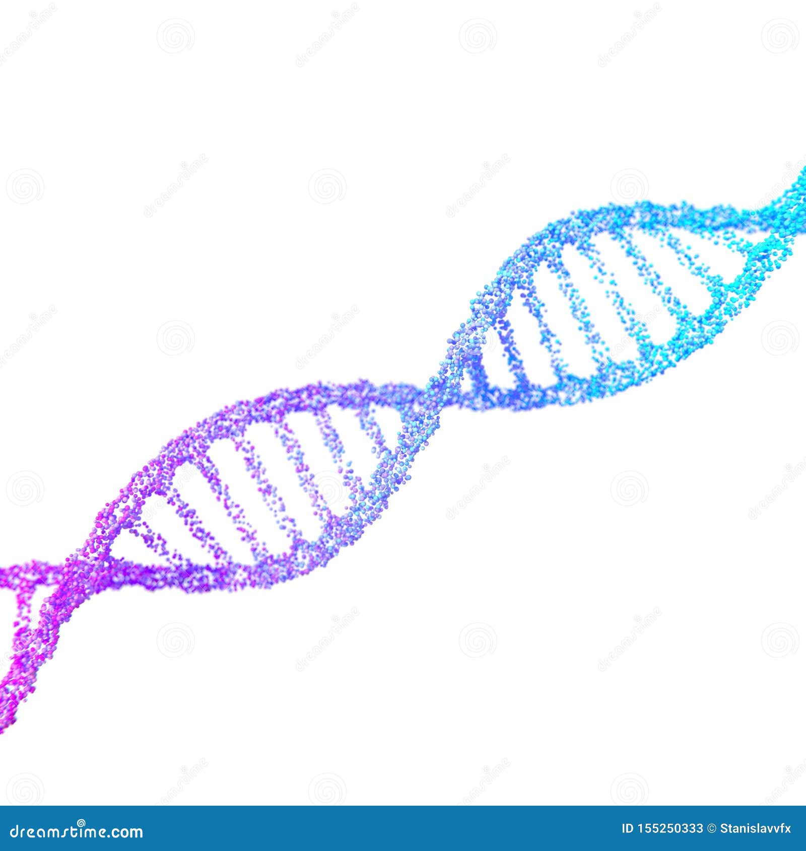 DNA Helix 3d Render Isolated Stock Illustration - Illustration of ...