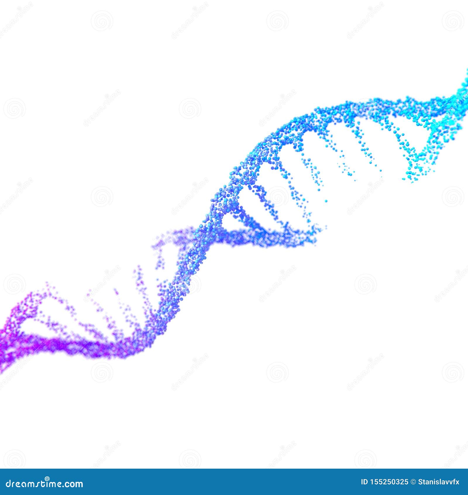 DNA Damaged 3d Render Isolated Stock Illustration - Illustration of ...