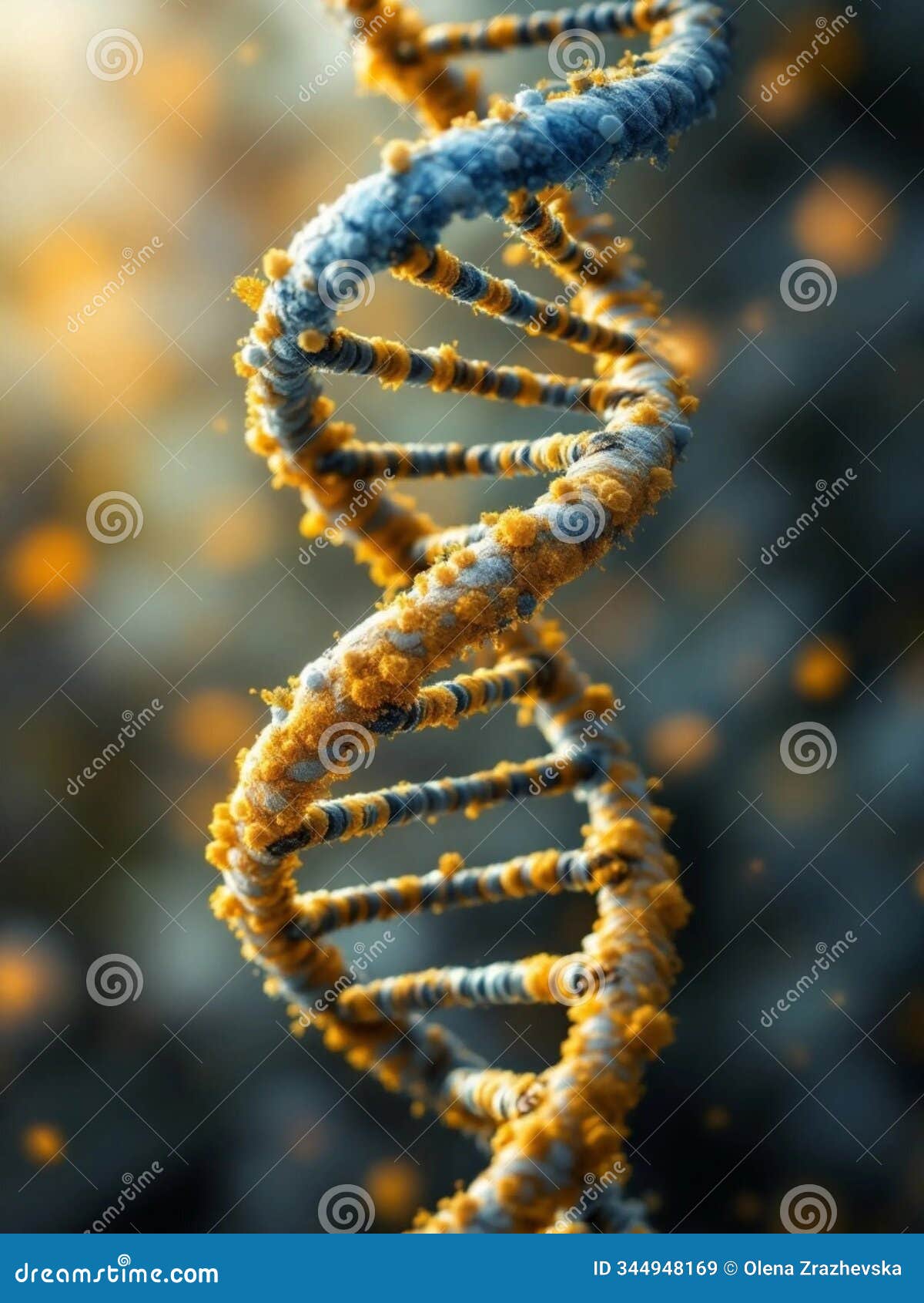 DNA Helix on a Dark Luminous Background Stock Illustration ...
