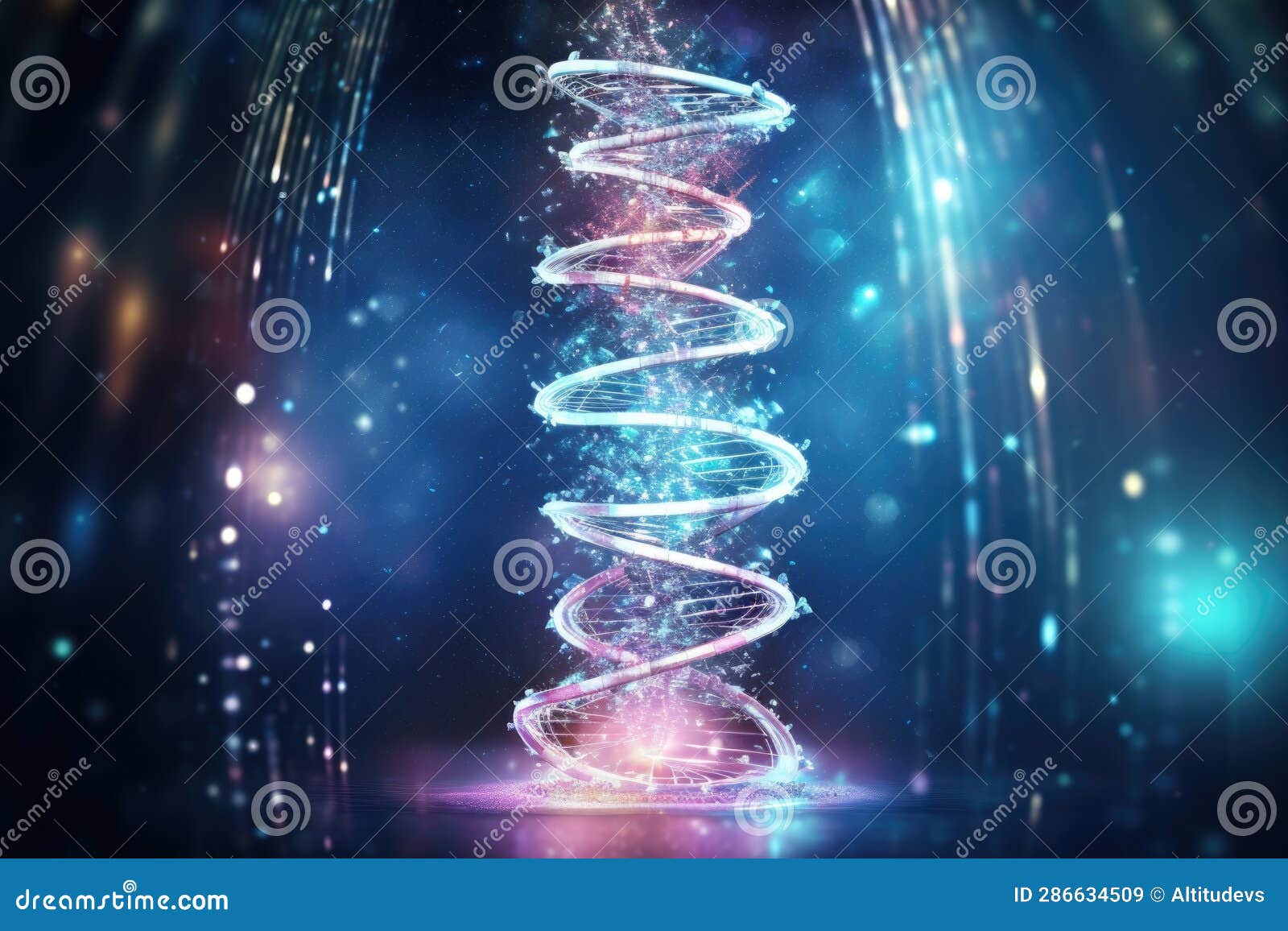 Dna Helix with Digital Data Storage Concept Stock Illustration ...