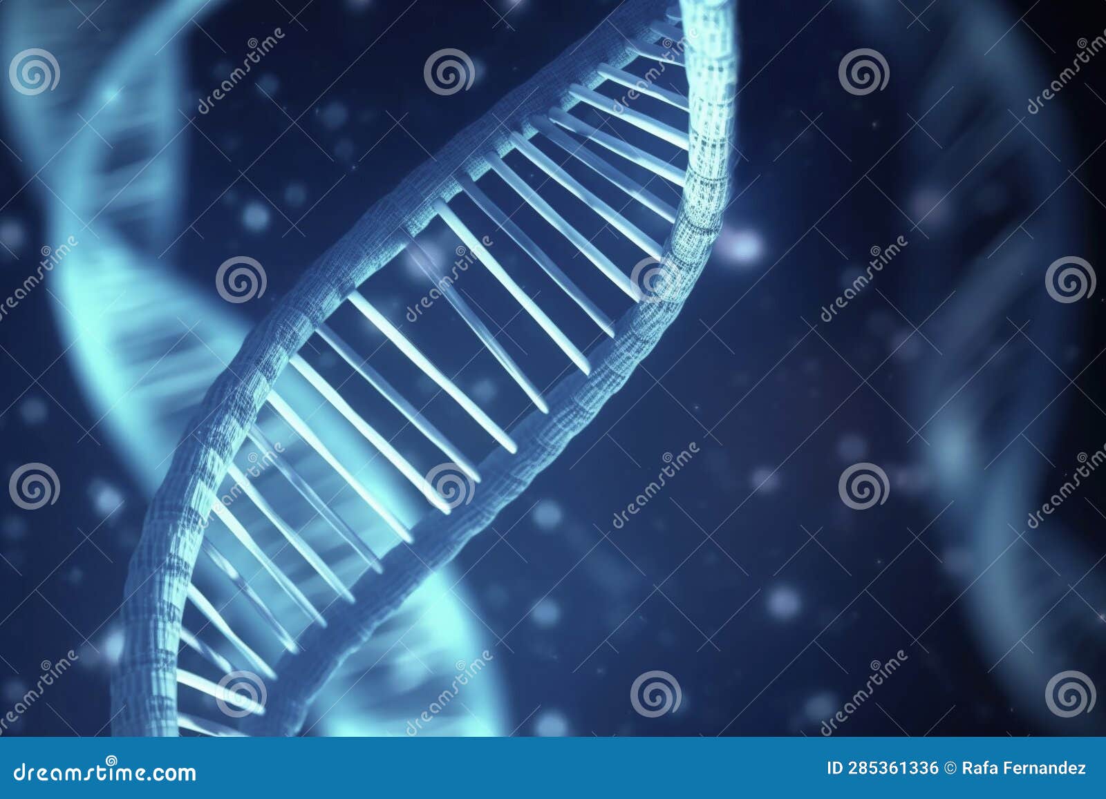 Dna Helix Enlarged Model in Bright Colors and Spots, Generative AI ...
