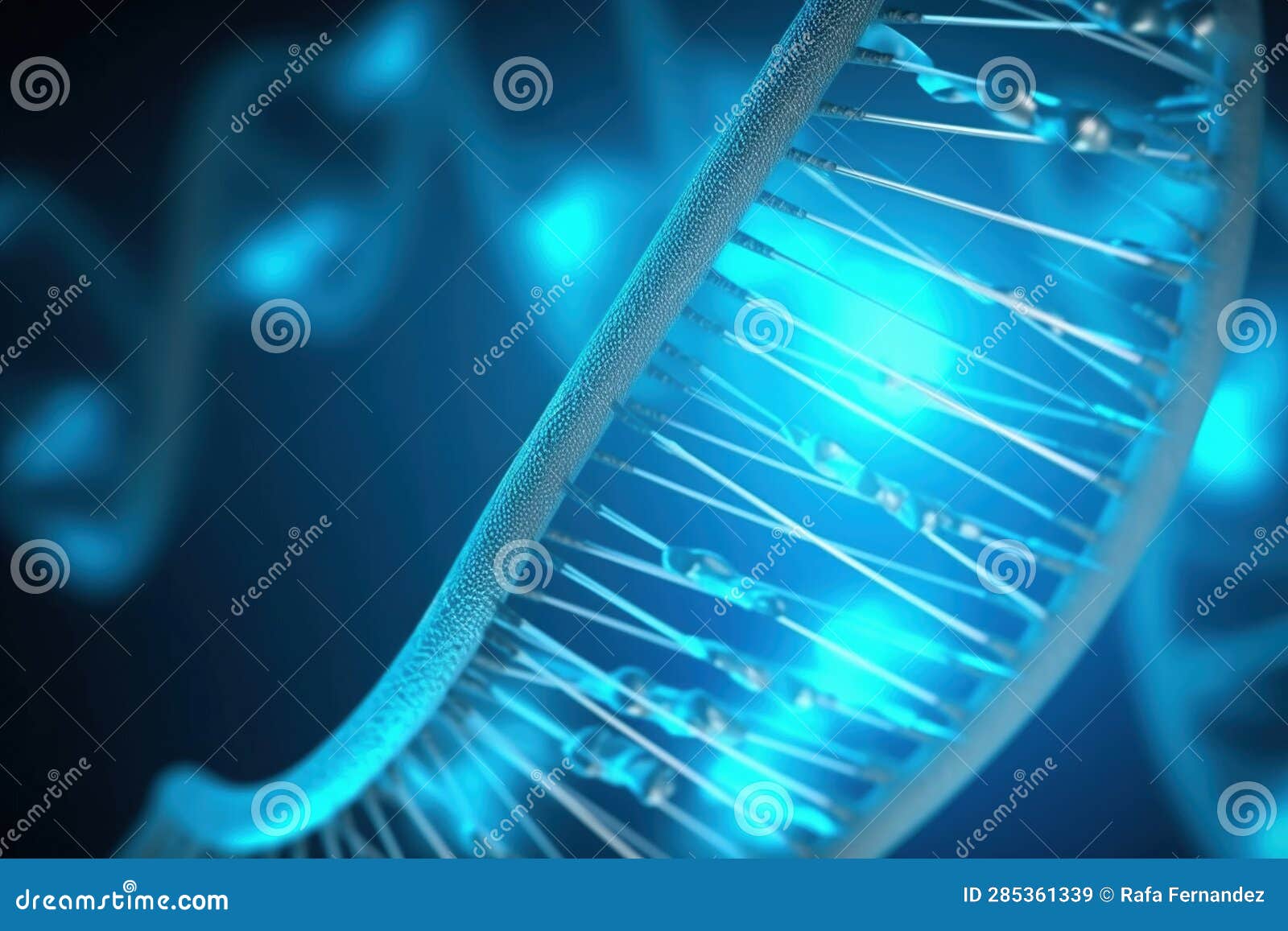 Dna Helix Enlarged Model in Bright Colors and Spots, Generative AI ...