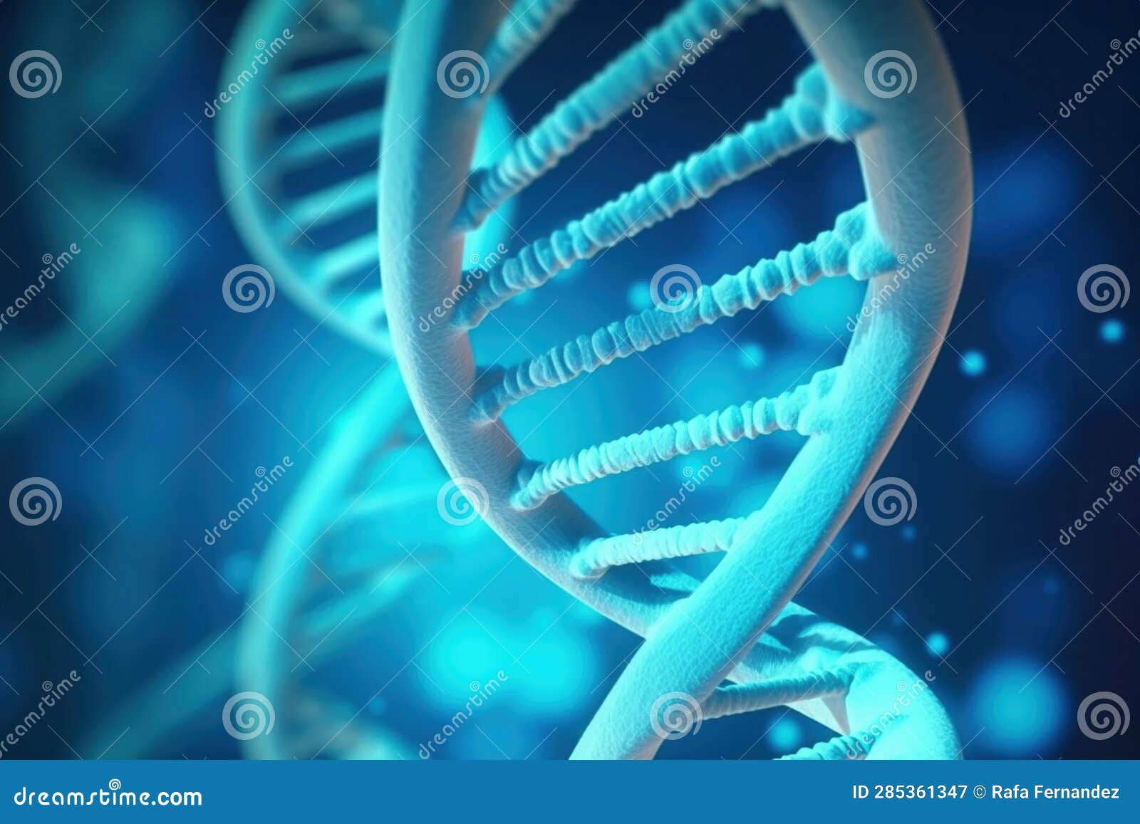 Dna Helix Enlarged Model in Bright Colors and Spots, Generative AI ...