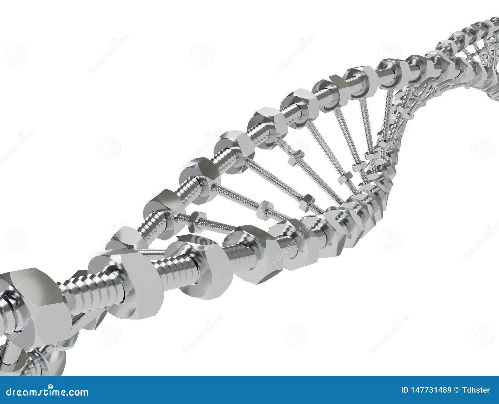 DNA Helix with Gear instead Molecules Transmitted. Genetic Modify ...