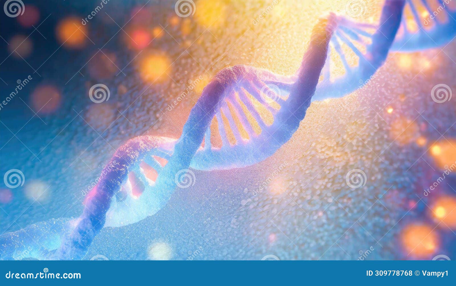DNA Helix, Genetic Instructions Used in the Growth. Generated Image ...