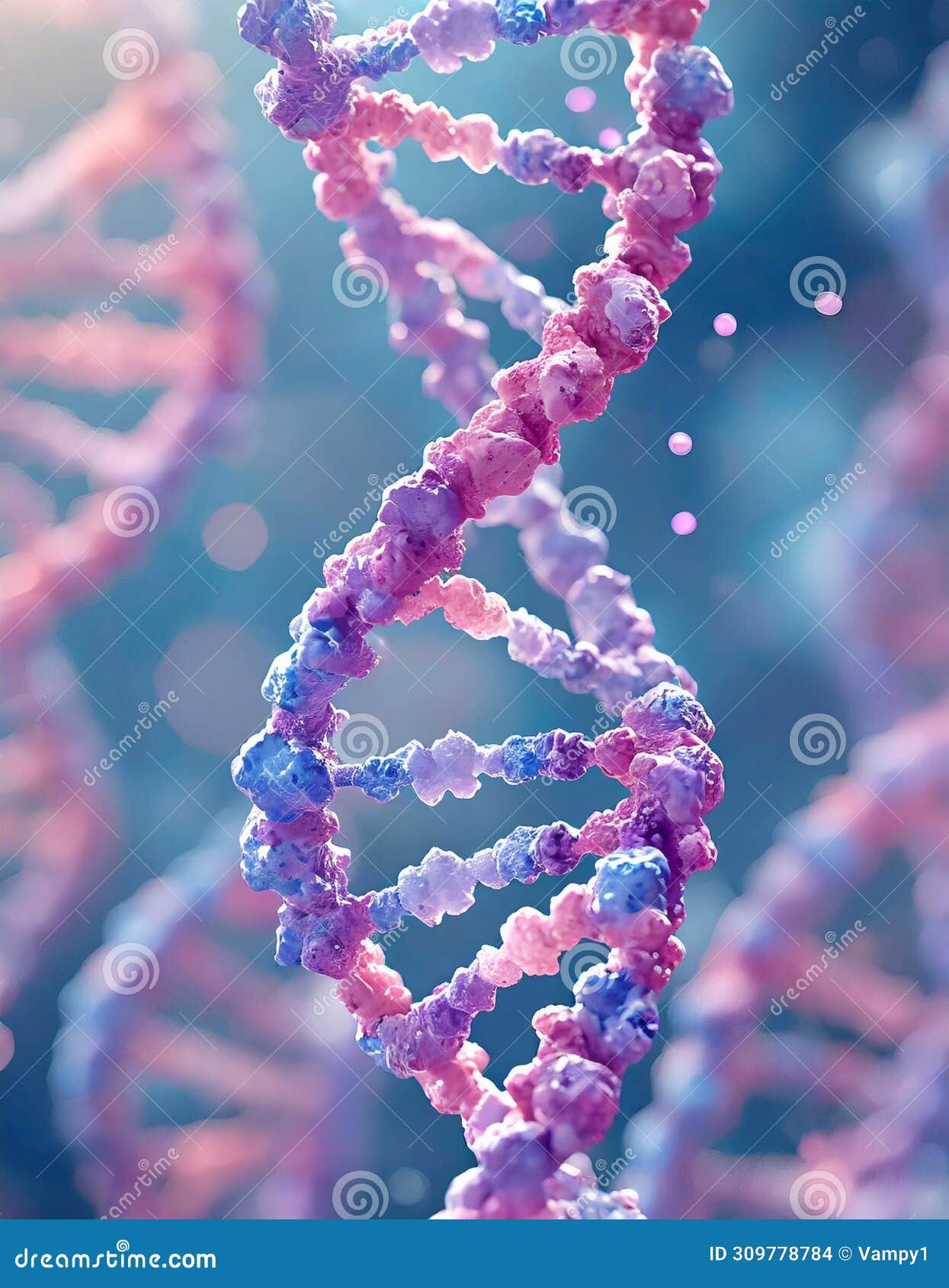 DNA Helix, Genetic Instructions Used in the Growth. Generated Image ...