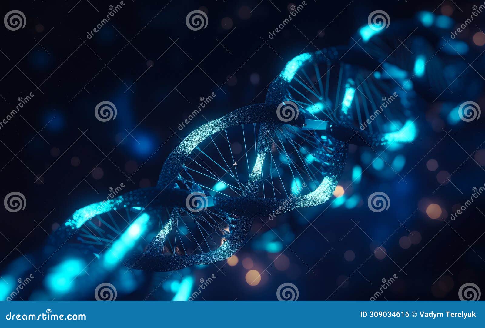 DNA Helix. Hi Tech Technology in the Field of Genetic Engineering Stock ...