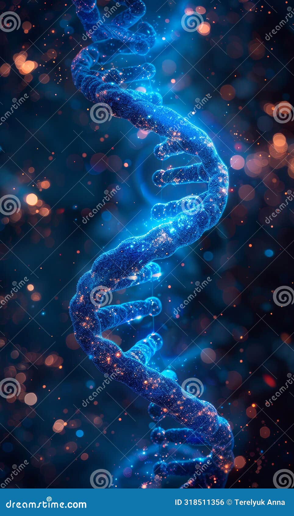 DNA Helix. Hi Tech Technology in the Field of Genetic Engineering Stock ...