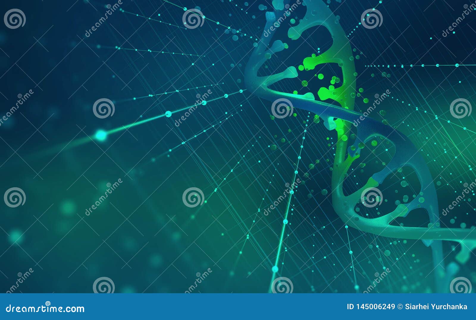 DNA Helix. Hi Tech Technology in the Field of Genetic Engineering Stock ...